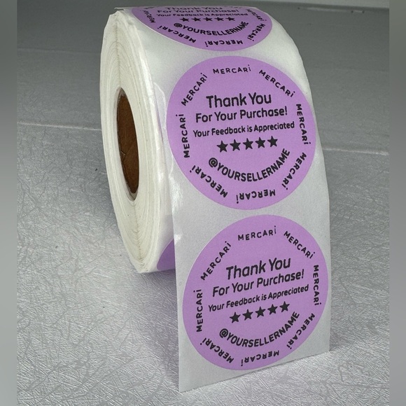 Handmade | Office | Mercari Thank You Sticker 2 Custom Label Mercari ...